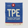 Throw Blanket - TPE airport code pattern.