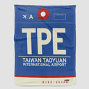 Throw Blanket - TPE airport code pattern.