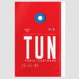 Poster - Wall Art Print - TUN - Tunis–Carthage Intl Airport - Tunis ...