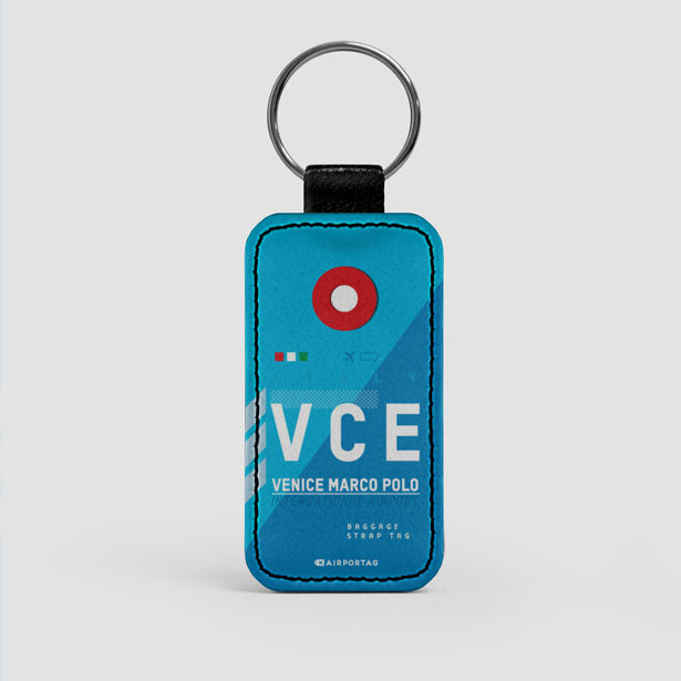 VCE - Venice Marco Polo Airport - Venice, Italy - Leather Keychain
