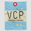 Throw Blanket - VCP airport code pattern.