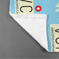 Throw Blanket - VCP airport code pattern.