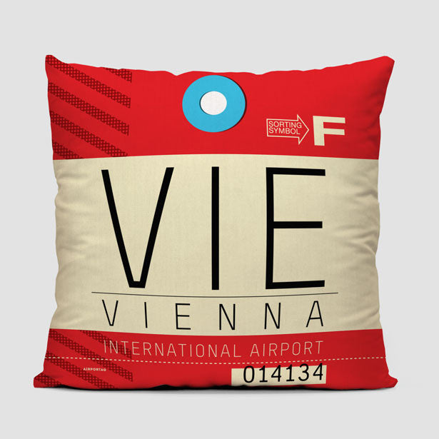 Throw Pillow - VIE - Vienna Airport - IATA code VIE