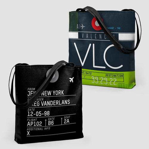 Tote Bag - VLC - Valencia Airport - Valencian Community, Spain - IATA ...