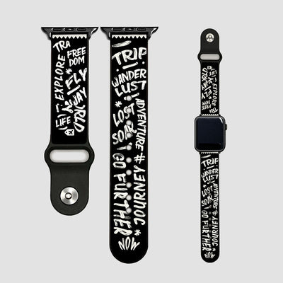 Wanderlust Words - Apple Watch Band