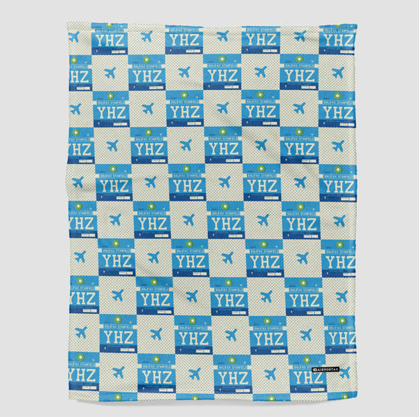 Throw Blanket - YHZ airport code pattern.