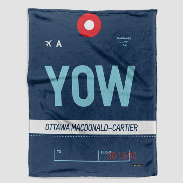 Throw Blanket - YOW airport code pattern.