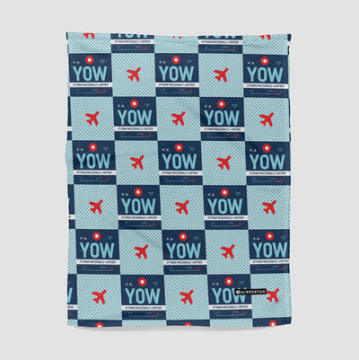 Throw Blanket - YOW airport code pattern.