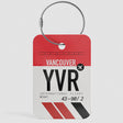 Airport Code Luggage Tag - IATA code YVR baggage tag