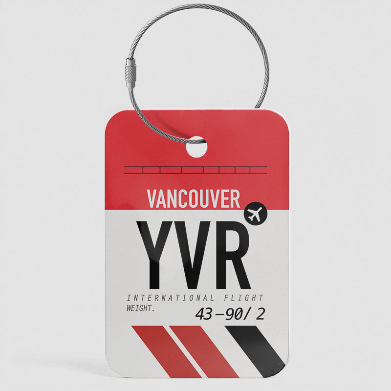 Airport Code Luggage Tag - IATA code YVR baggage tag
