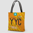 Tote Bag - YYC - Calgary International Airport - IATA code YYC