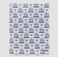 Throw Blanket - YYJ airport code pattern.