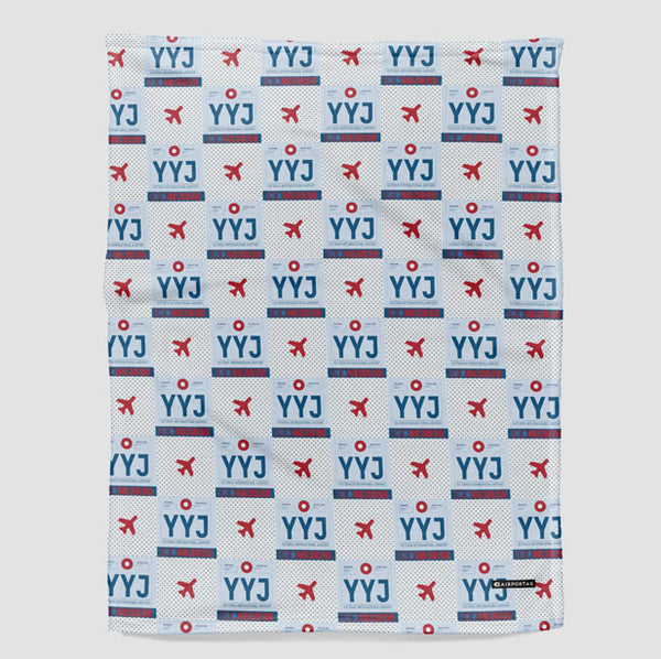 Throw Blanket - YYJ airport code pattern.