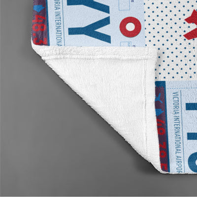 Throw Blanket - YYJ airport code pattern.