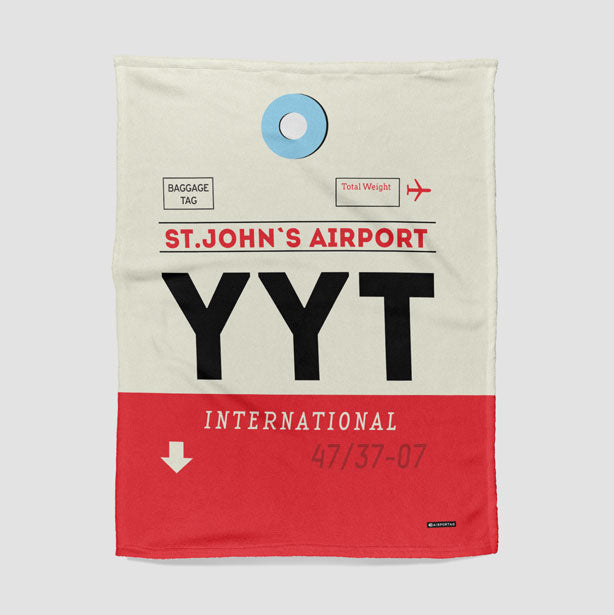 Throw Blanket - YYT airport code pattern.