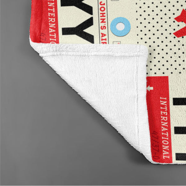 Throw Blanket - YYT airport code pattern.