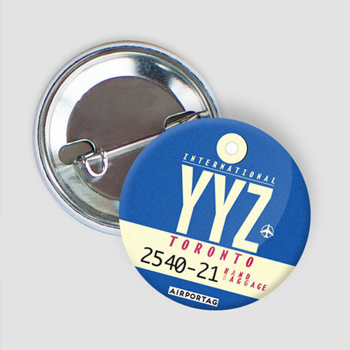 Pinback Button - Toronto Pearson Airport - Toronto, Canada - IATA code YYZ