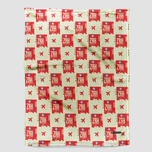 Throw Blanket - ZRH airport code pattern.