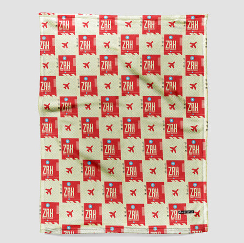 Throw Blanket - ZRH airport code pattern.