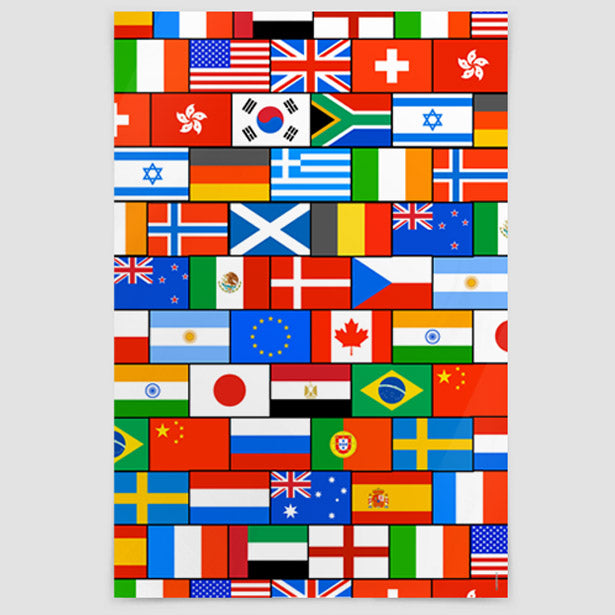 Poster - Wall Art Print - Flags