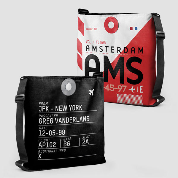 Tote Bag - AMS - Amsterdam Schiphol Airport IATA code