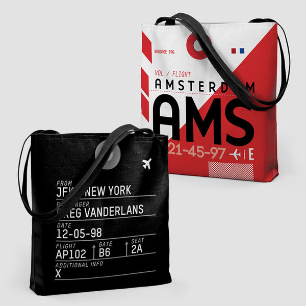 Tote Bag - AMS - Amsterdam Schiphol Airport IATA code