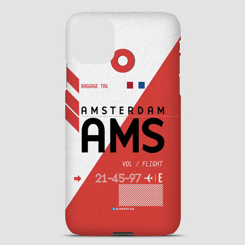 Airport Code Phone Case - IATA code AMS Mobile Cover