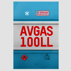 Poster - Wall Art Print - AVGAS 100LL