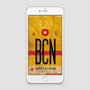 Airport Code Phone Case - IATA code BCN Mobile Cover