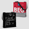 Tote Bag - BEG - Nikola Tesla Airport - Belgrade, Serbia - IATA code BEG