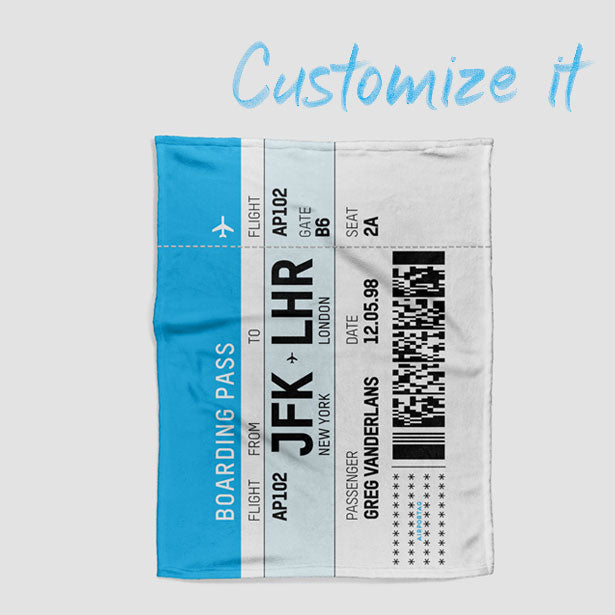 Custom Bording Pass - Blanket