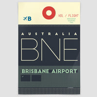 Poster - Wall Art Print - BNE - Brisbane Airport