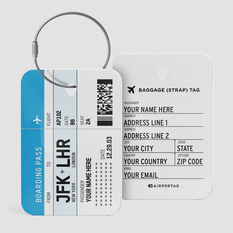 Custom Boarding Pass - Luggage Tag