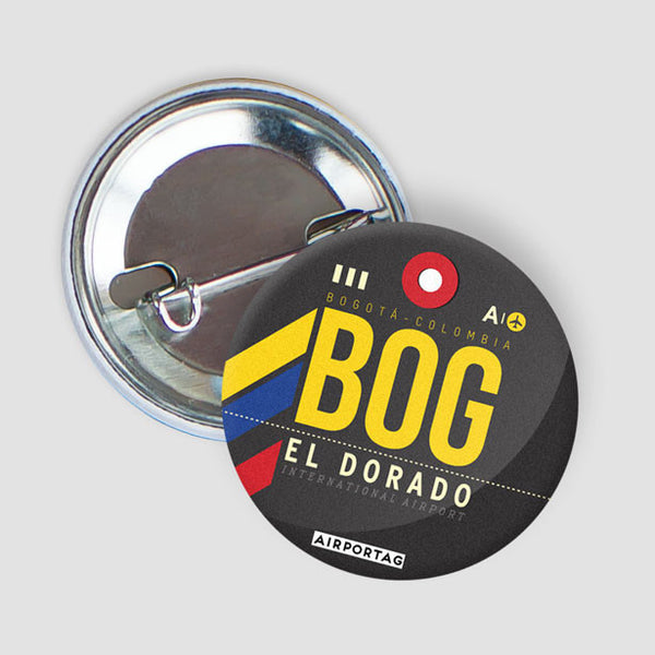 Pinback Button - El Dorado Intl Airport - Bogotá, Colombia - IATA code BOG