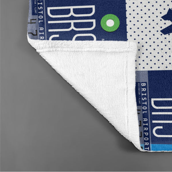 Throw Blanket - BRS airport code pattern.