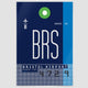 Poster - Wall Art Print - BRS - Bristol Airport - Bristol, United Kingdom