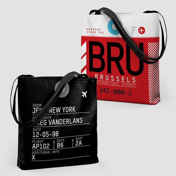 Tote Bag - BRU - Brussels Airport - IATA code BRU