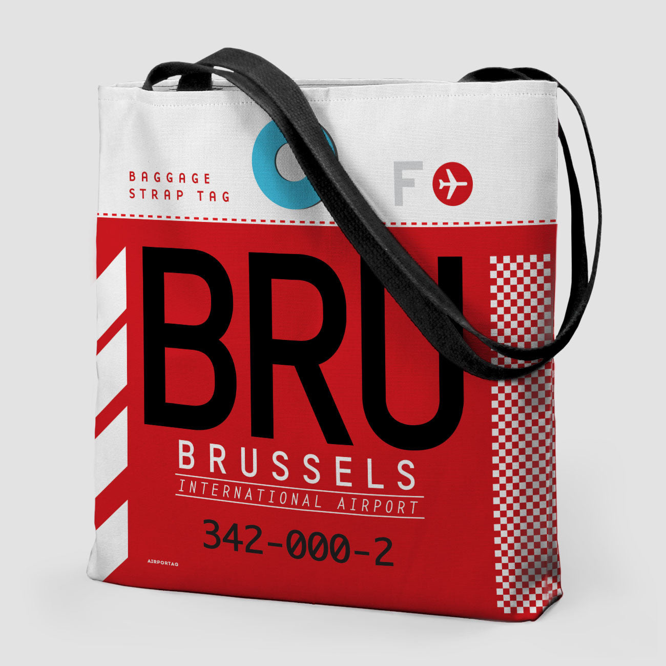Tote Bag - BRU - Brussels Airport - IATA code BRU