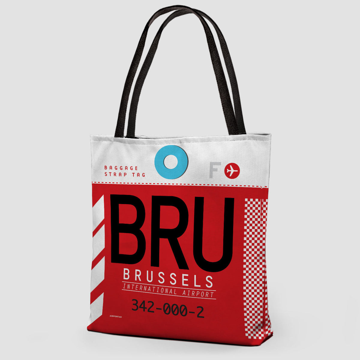 Tote Bag - BRU - Brussels Airport - IATA code BRU