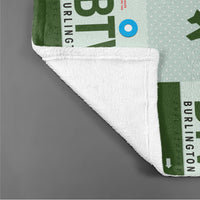 Throw Blanket - BTV airport code pattern.