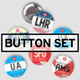 Airport Code Buttons - Set of 6