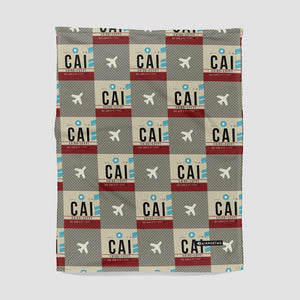 Throw Blanket - CAI airport code pattern.