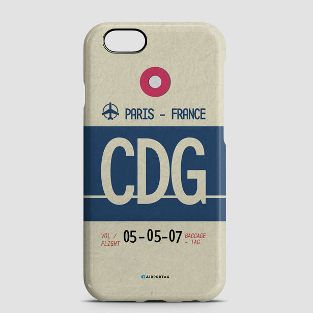 Airport Code Phone Case - IATA code CDG Mobile Cover
