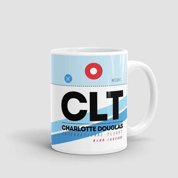 Coffee Mug - CLT - Charlotte Douglas International Airport. IATA code CLT