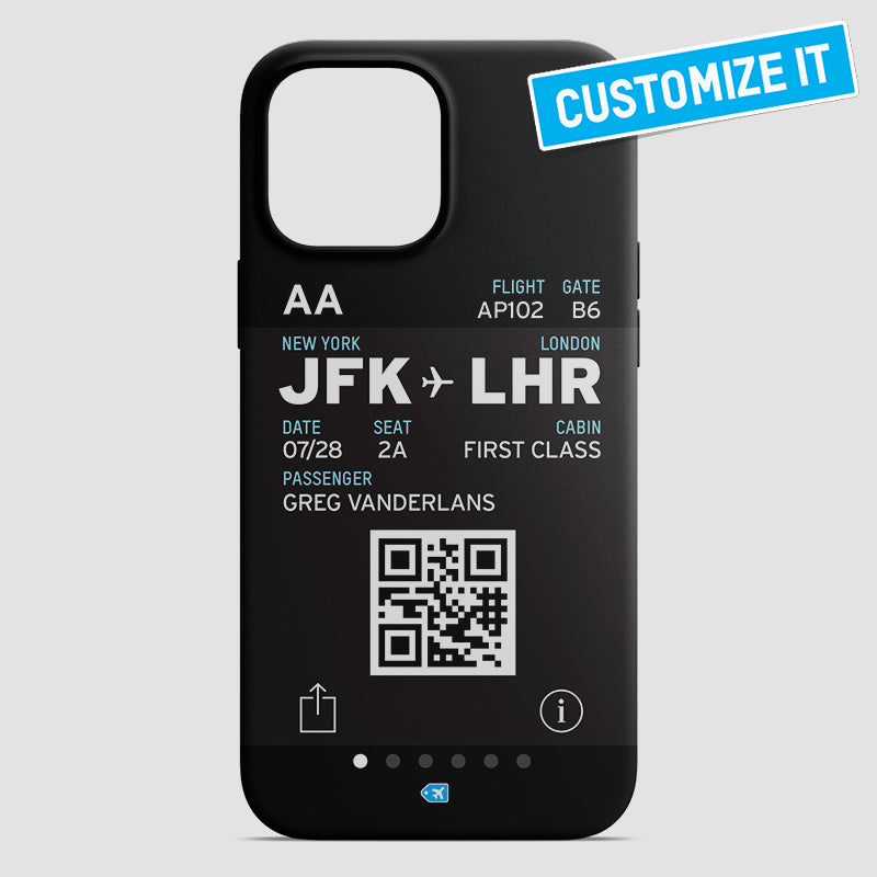 Digital Boarding Pass Phone Case - Create your own