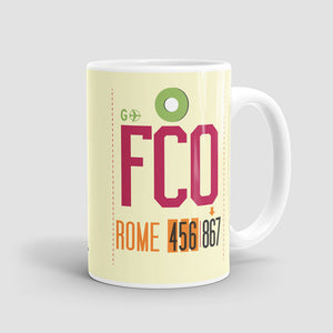 FCO - Rome - Fiumicino Airport - Iata code flight tag inspired products