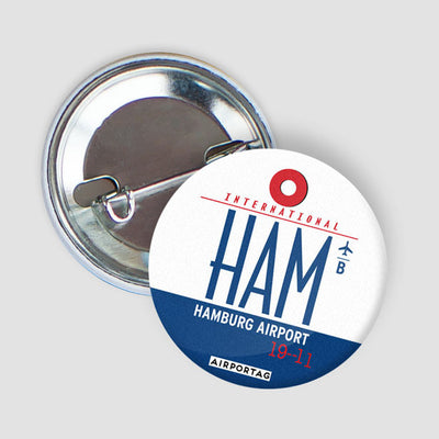 Pinback Button - Hamburg Airport - Hamburg, Germany - IATA code HAM