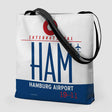 Tote Bag - HAM - Hamburg Airport - Hamburg, Germany - IATA code HAM