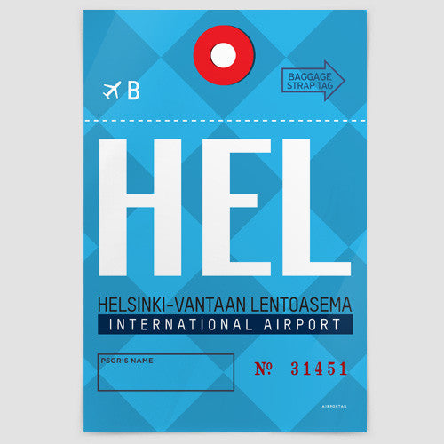 Poster - Wall Art Print - HEL - Helsinki Airport