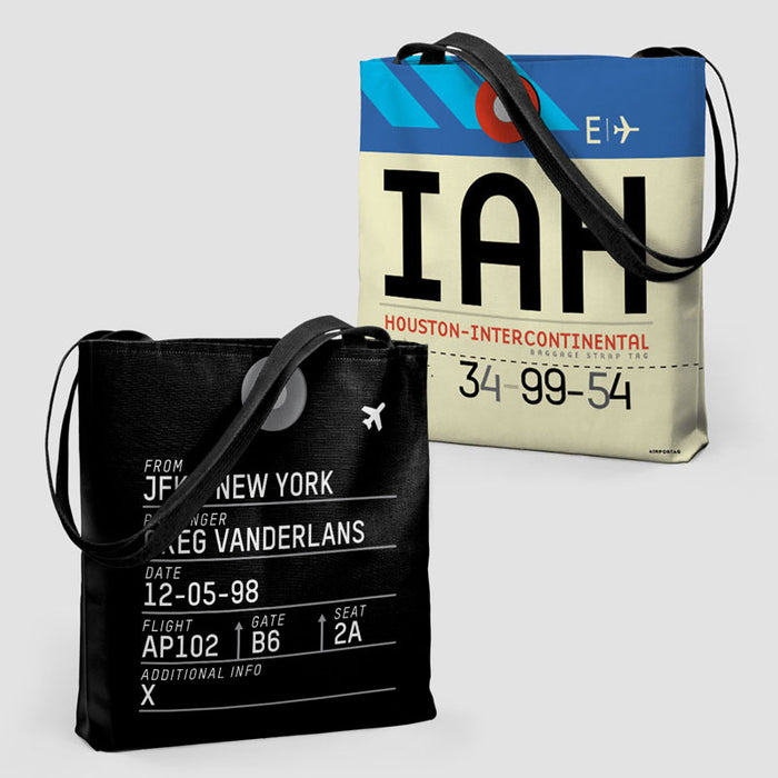 Tote Bag - IAH - George Bush Intercontinental Airport - IATA code IAH